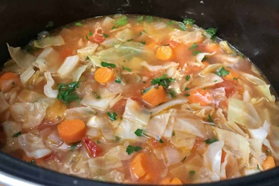 Chunky Cabbage and Carrot Soup - Audrey Dunham