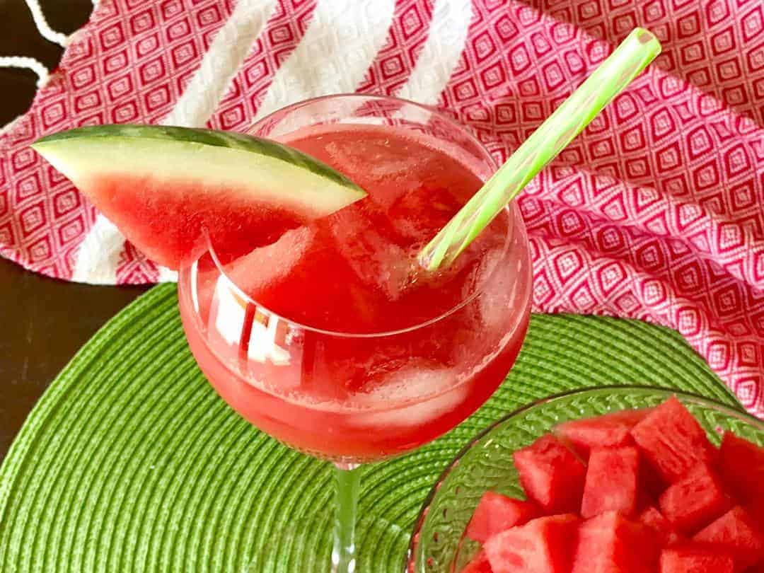 Watermelon Champagne Cocktails - Audrey Dunham